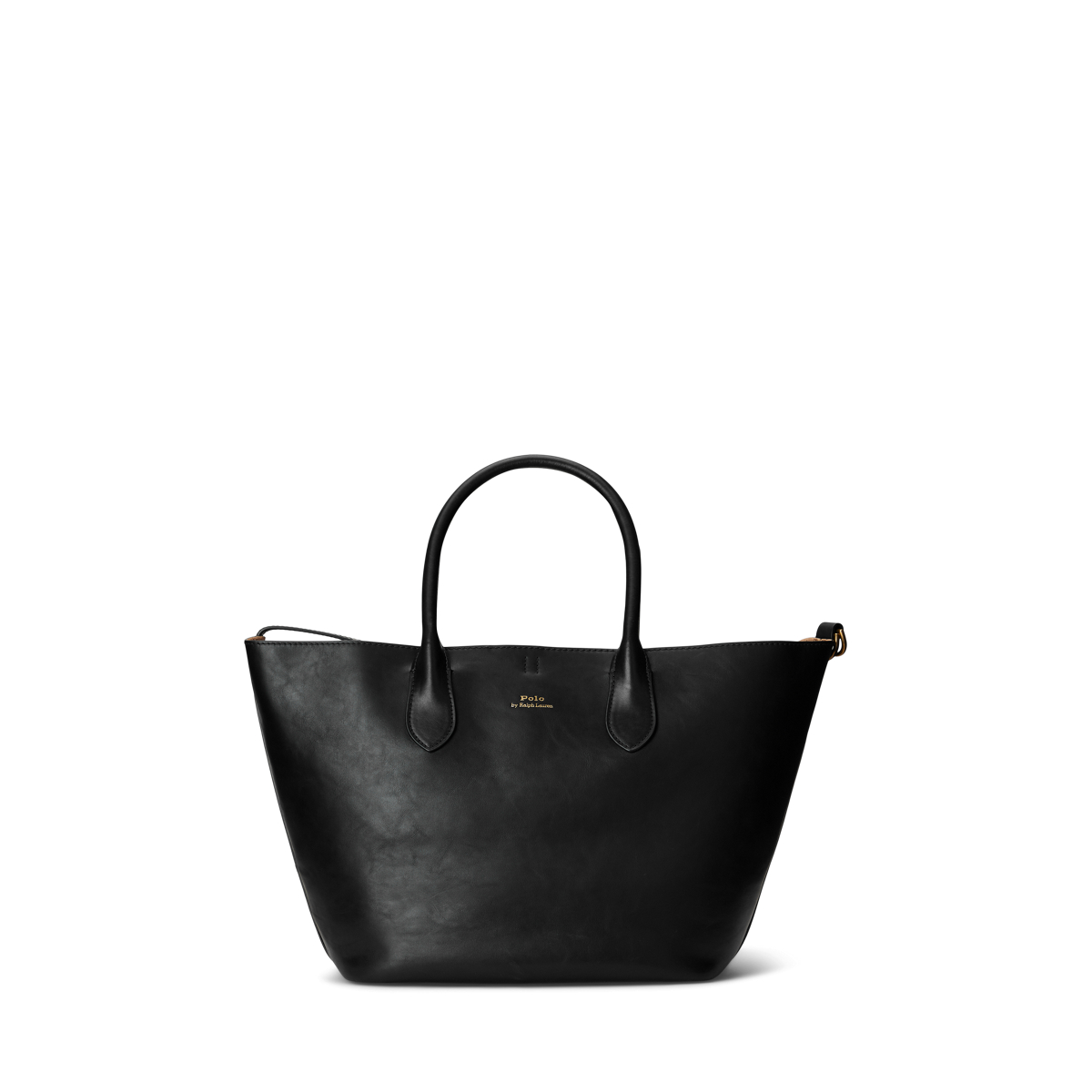 Ralph Lauren Bellport Leather Medium Tote - Black | Editorialist