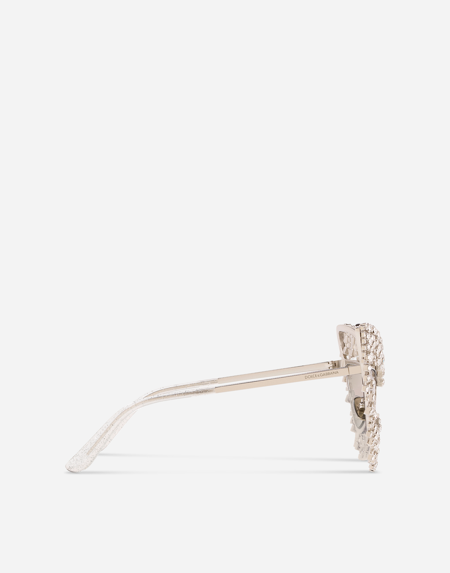 Dolce & Gabbana Crystal Embellished Sunglasses - Silver 