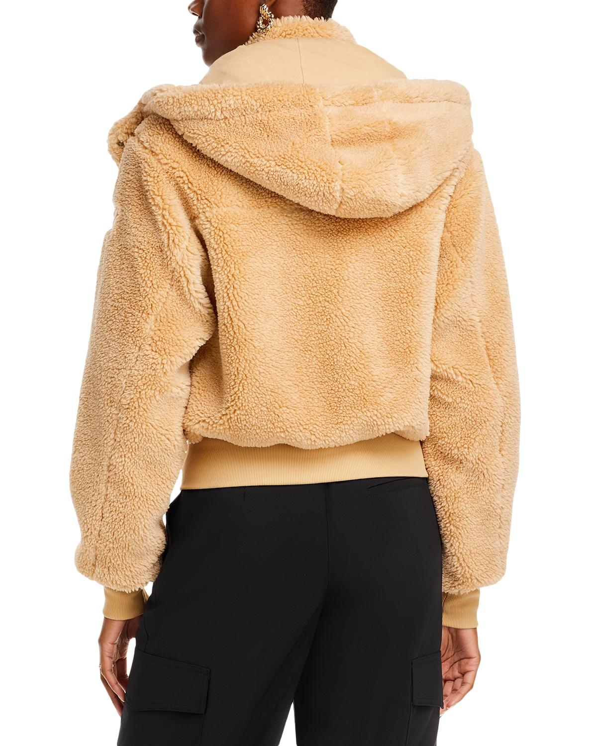 Alo Yoga Foxy Sherpa Hooded Jacket - Black | Editorialist