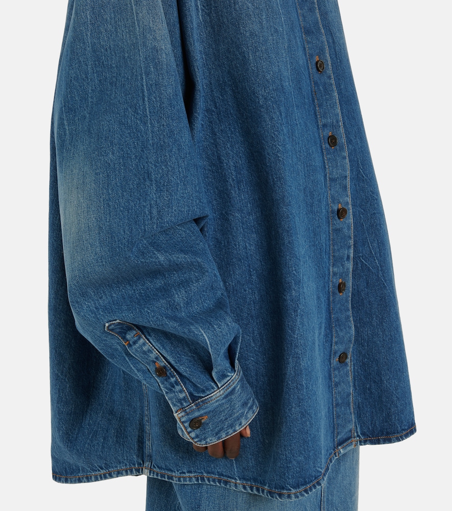 The Row Frannie Denim Shirt In Blue - 40% Off | Editorialist