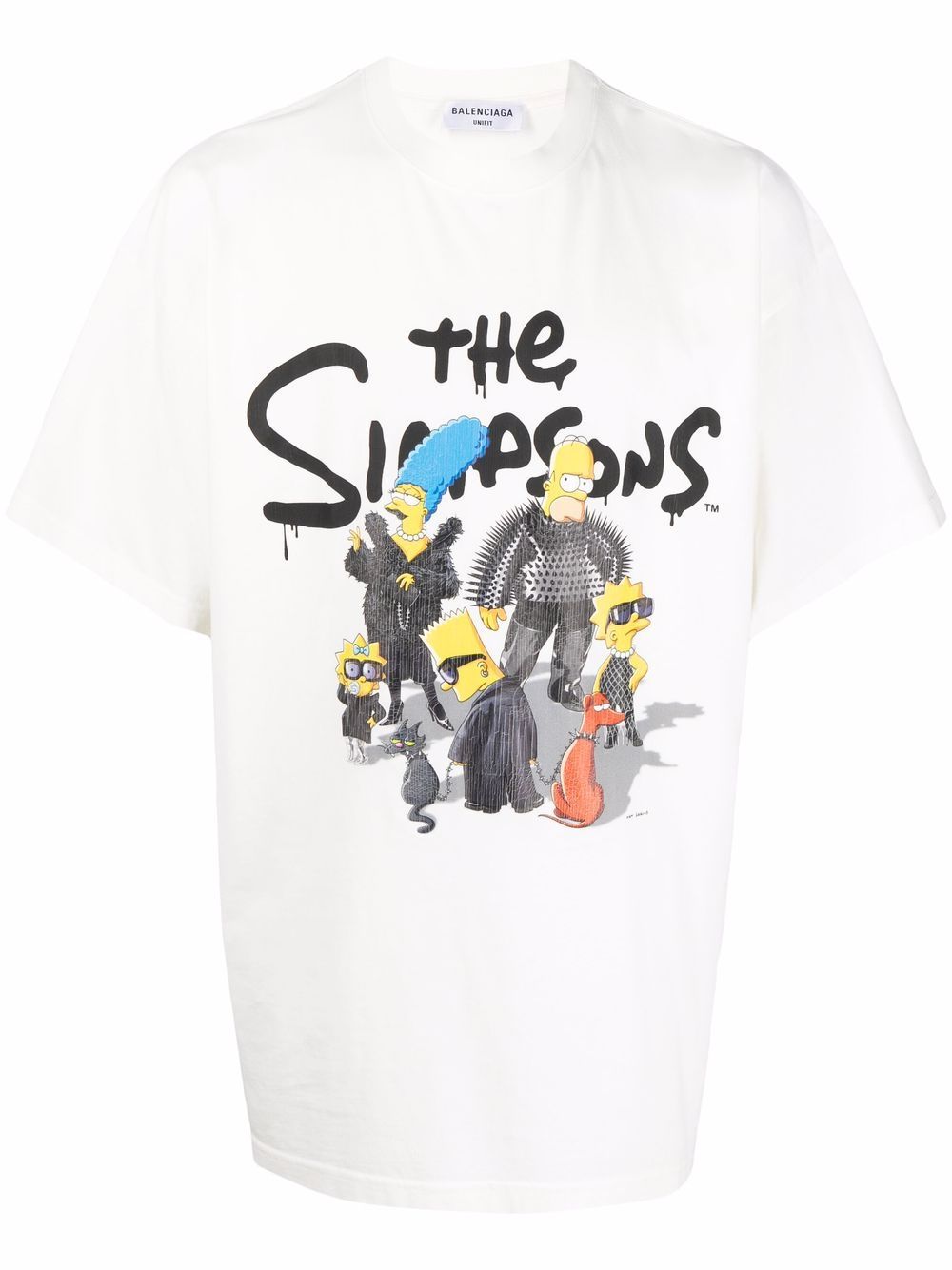 Balenciaga The Simpsons-Print T-Shirt - White | Editorialist