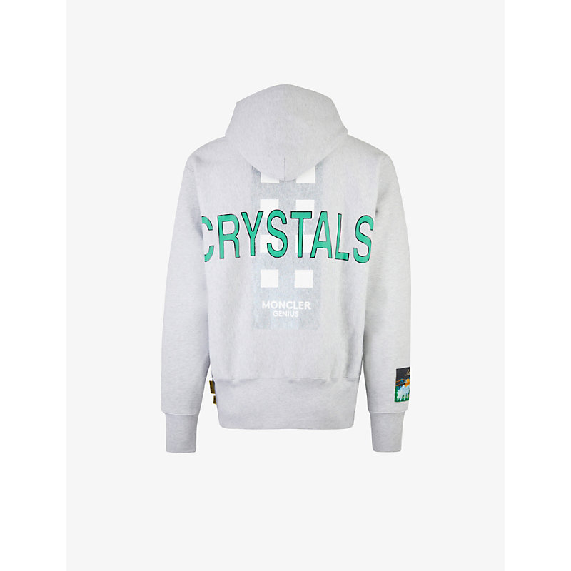 Moncler X Advisory Board Crystals Brand-Print Cotton-Blend Hoody