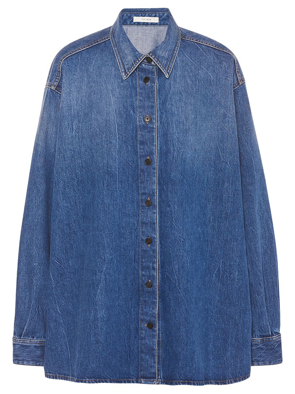 The Row Frannie Denim Shirt In Blue - 40% Off | Editorialist