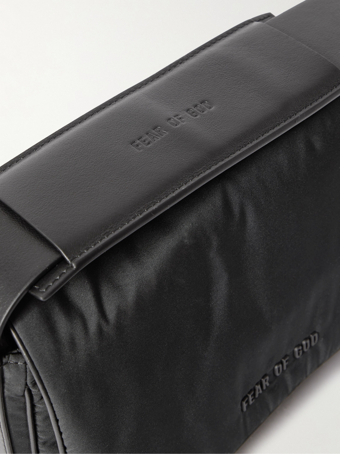 Fear Of God Logo-AppliquéD Leather-Trimmed Shell Messenger Bag In