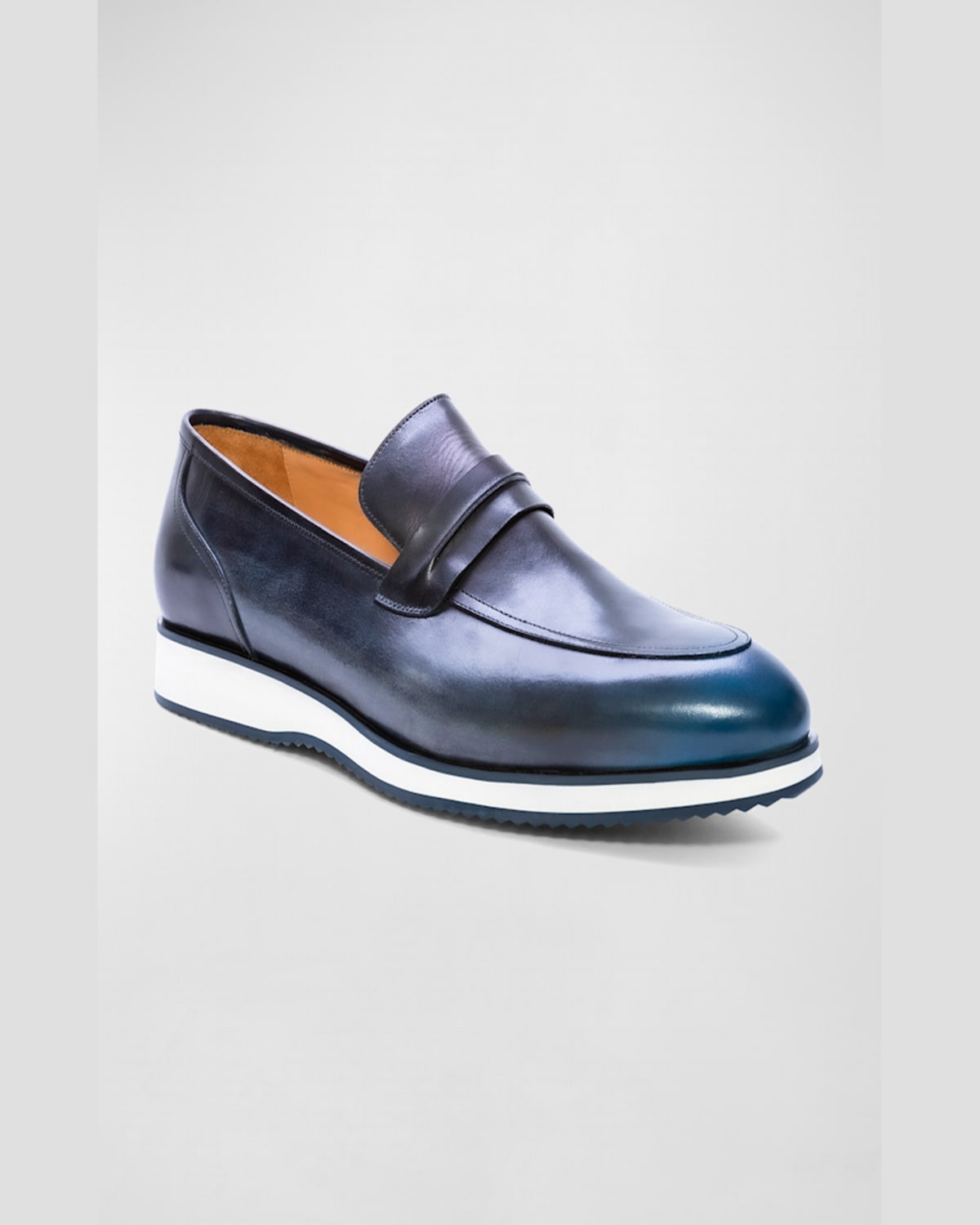 Ike Behar Men\'s Mannoir Leather Loafers Navy Sz 11.5 Ike Behar Manor Hybrid Loafer - Navy Leather | Editorialist main image 3