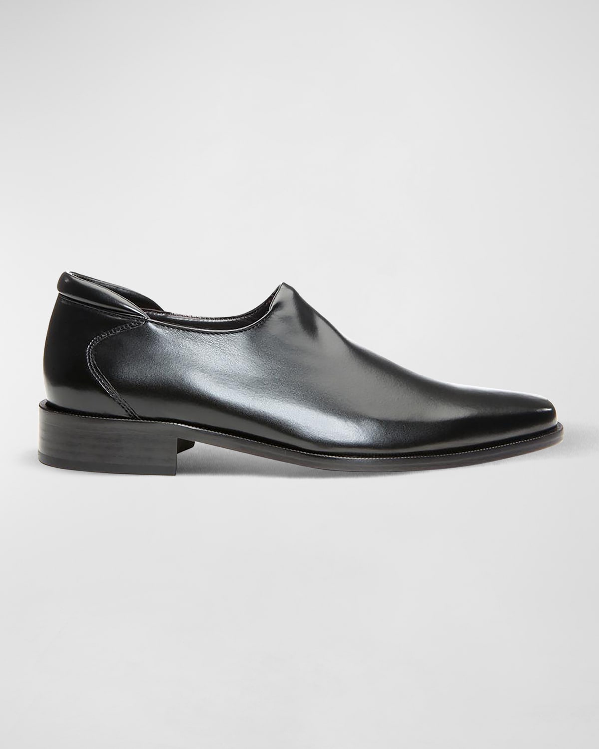 Donald Pliner Men’s Rex Leather Shoes Black Size 9.5 M Laceless Slip On Donald Pliner Rex Leather Slip-Ons - Black | Editorialist main image 3