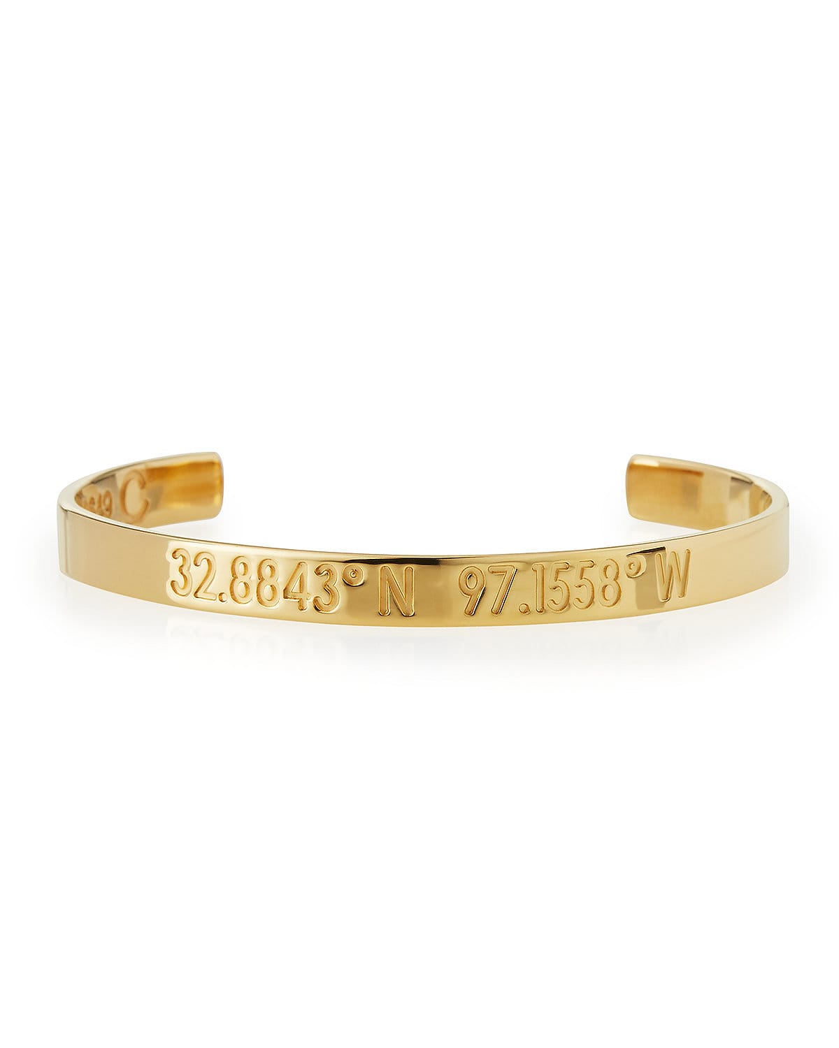 Coordinates Collection Legend Engraved Bangle Bracelet  Miami Coordinates Collection Legend Bangle Gold main image 0