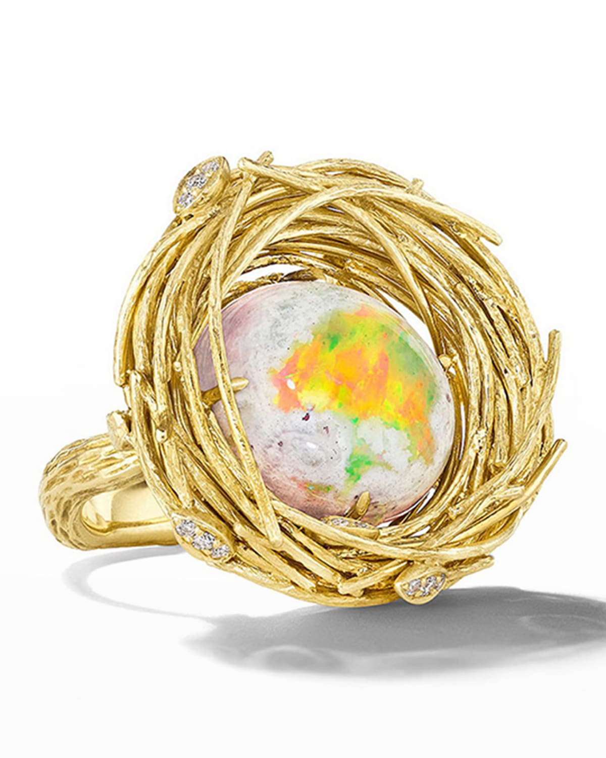 Mimi So Wonderland 18k Opal Bird Nest Ring One-Color Editorialist