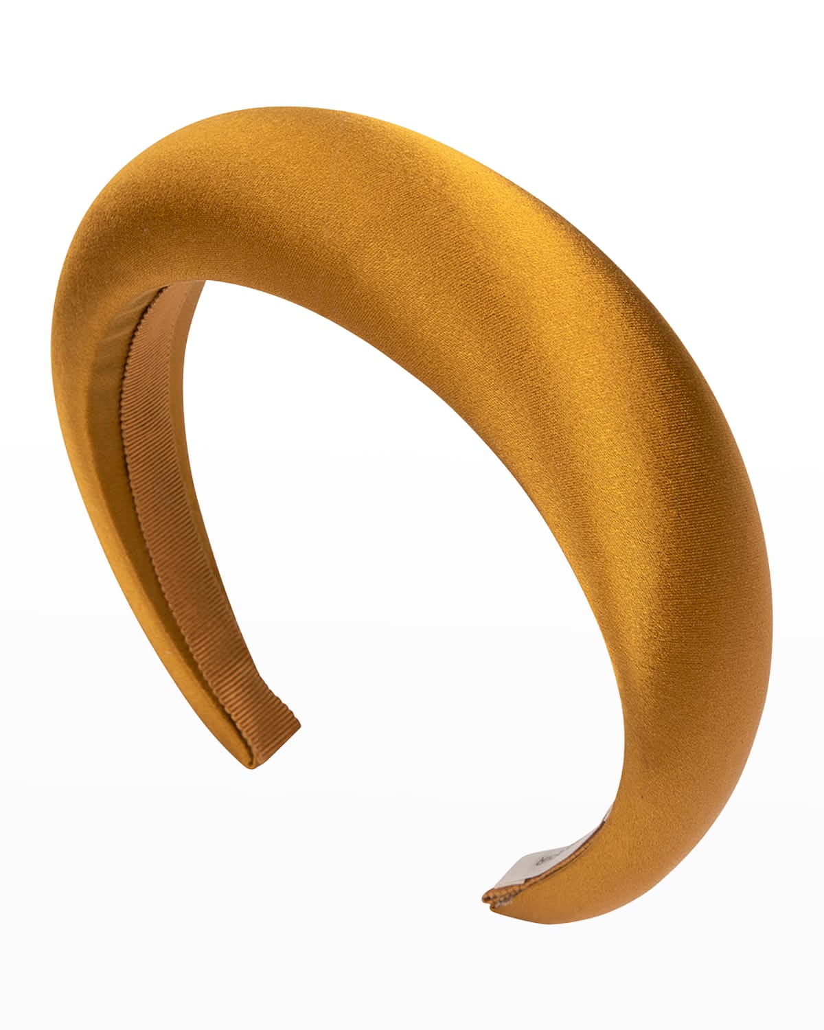 Jennifer Behr Women\'s Red/ Orange Solid Hammered Silk Thada Headband One Size Tori Headband in Satin -- Cream – Jennifer Behr LLC main image 4