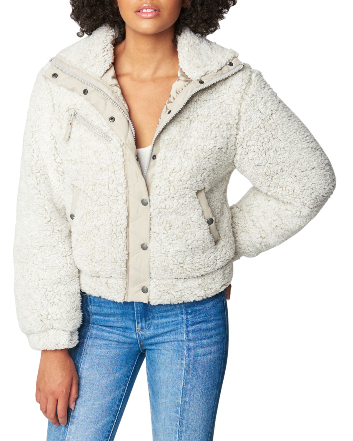 blank faux fur jacket