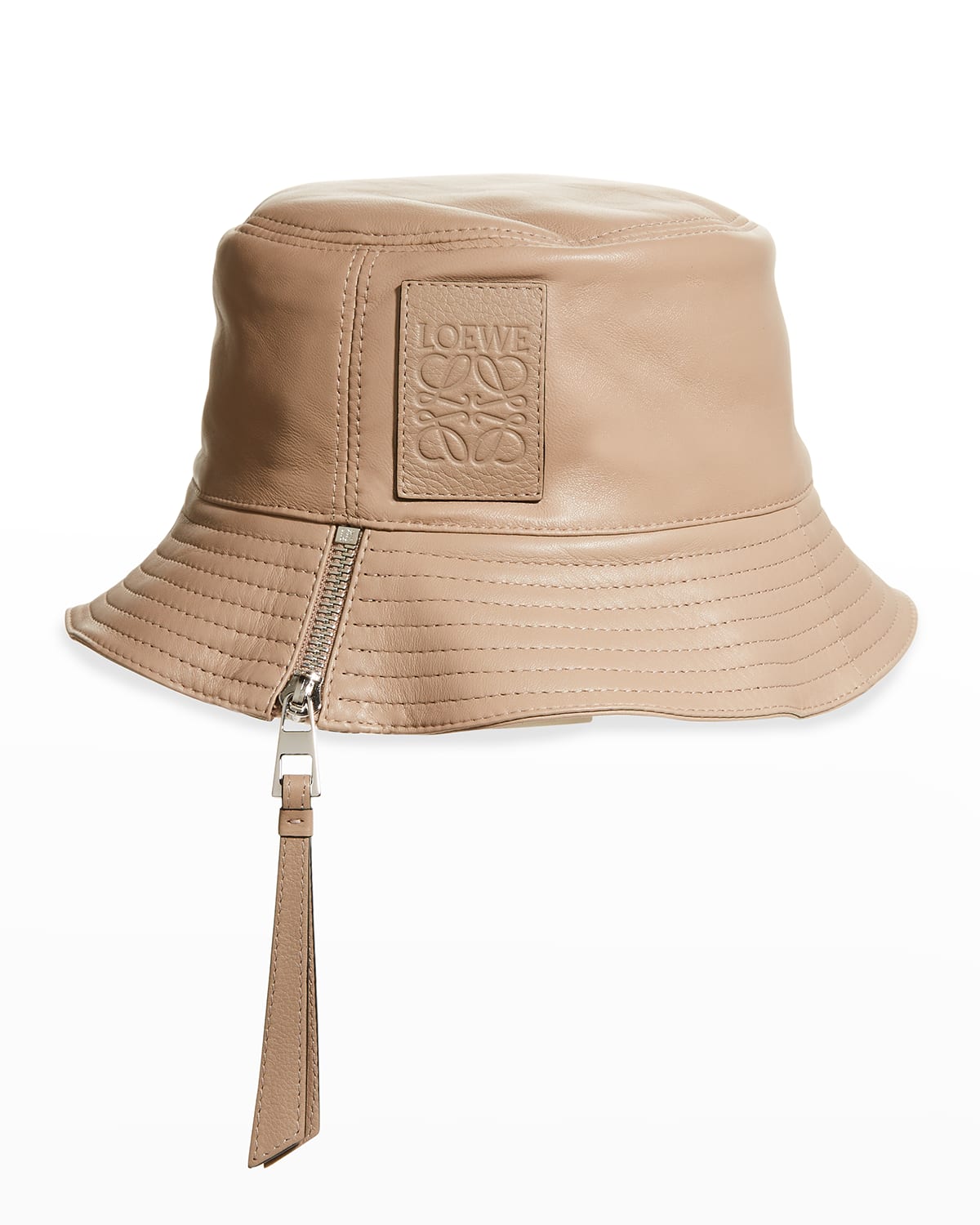 Loewe Fisherman Leather Bucket Hat - Sand | Editorialist