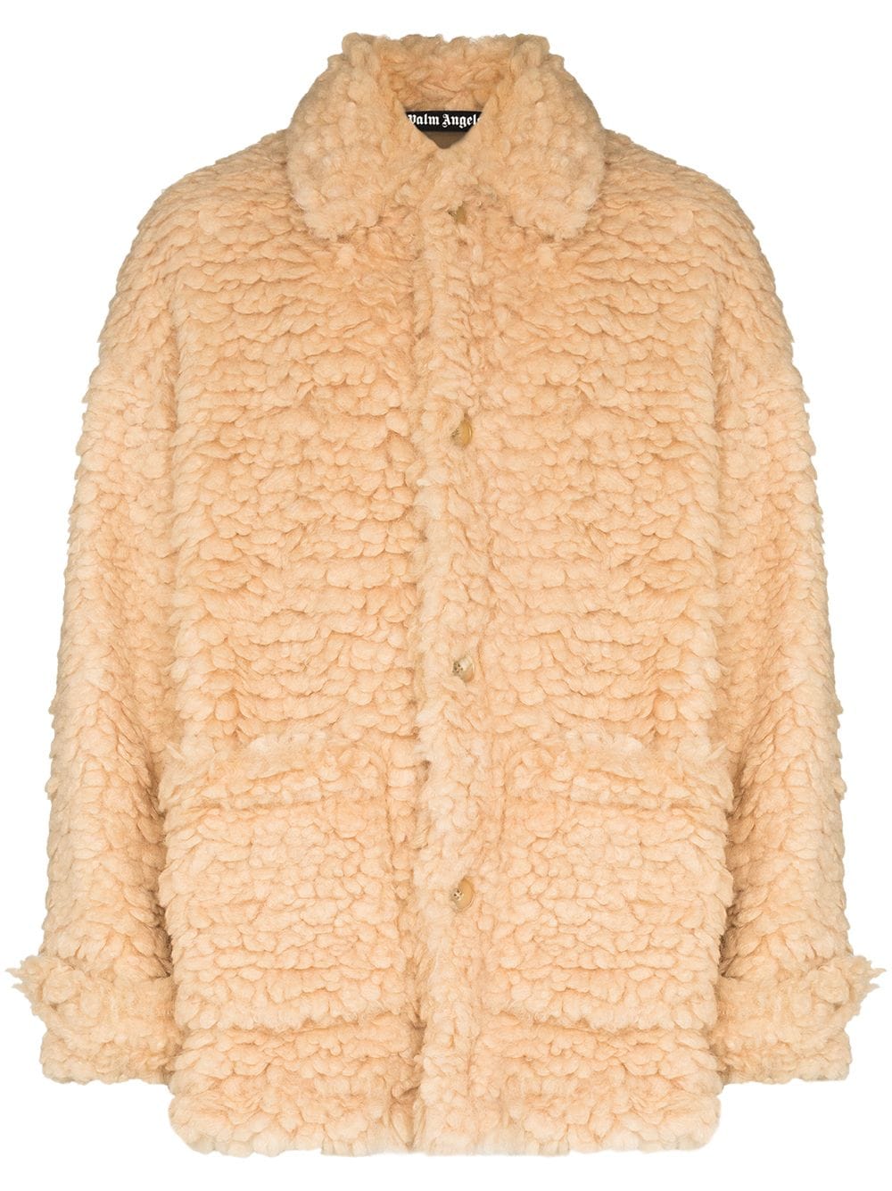 PALM ANGELS Palm Angels Faux-Shearling Single-Breasted Coat