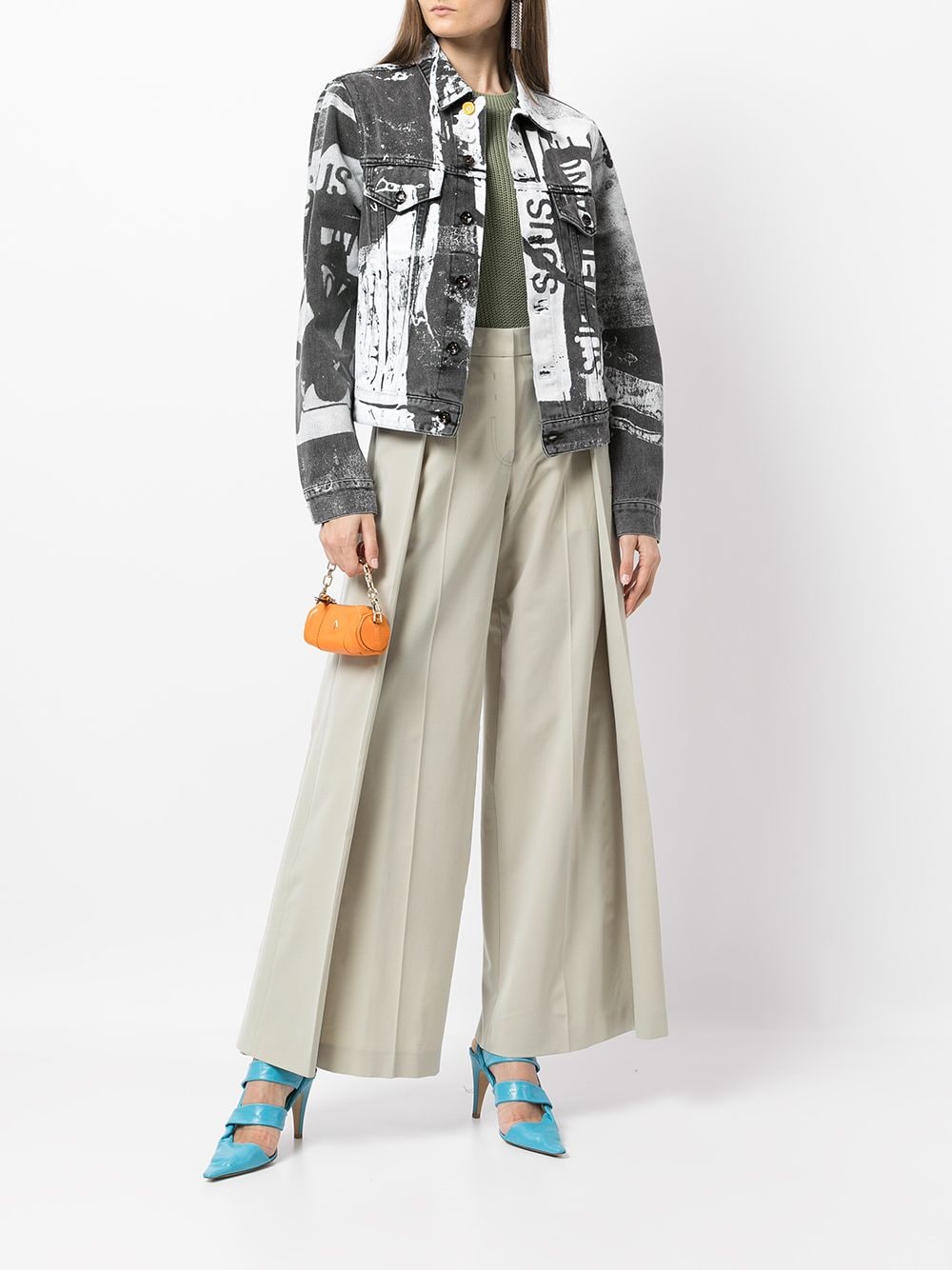 OFF-WHITE Panelled Wide Leg Trousers