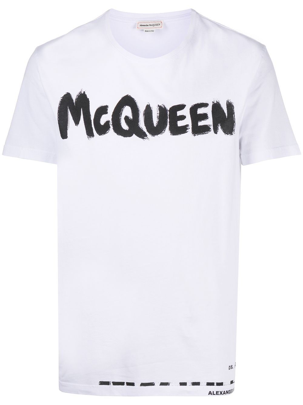 Alexander Mcqueen Graffiti Cotton T-Shirt In White - 39% Off