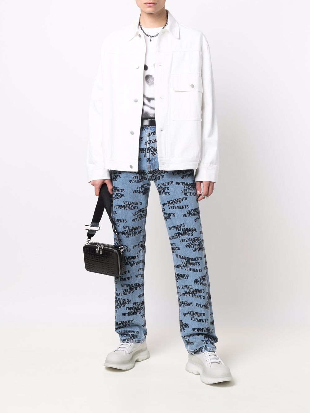 VETEMENTS VETEMENTS Logo-Print Straight Jeans