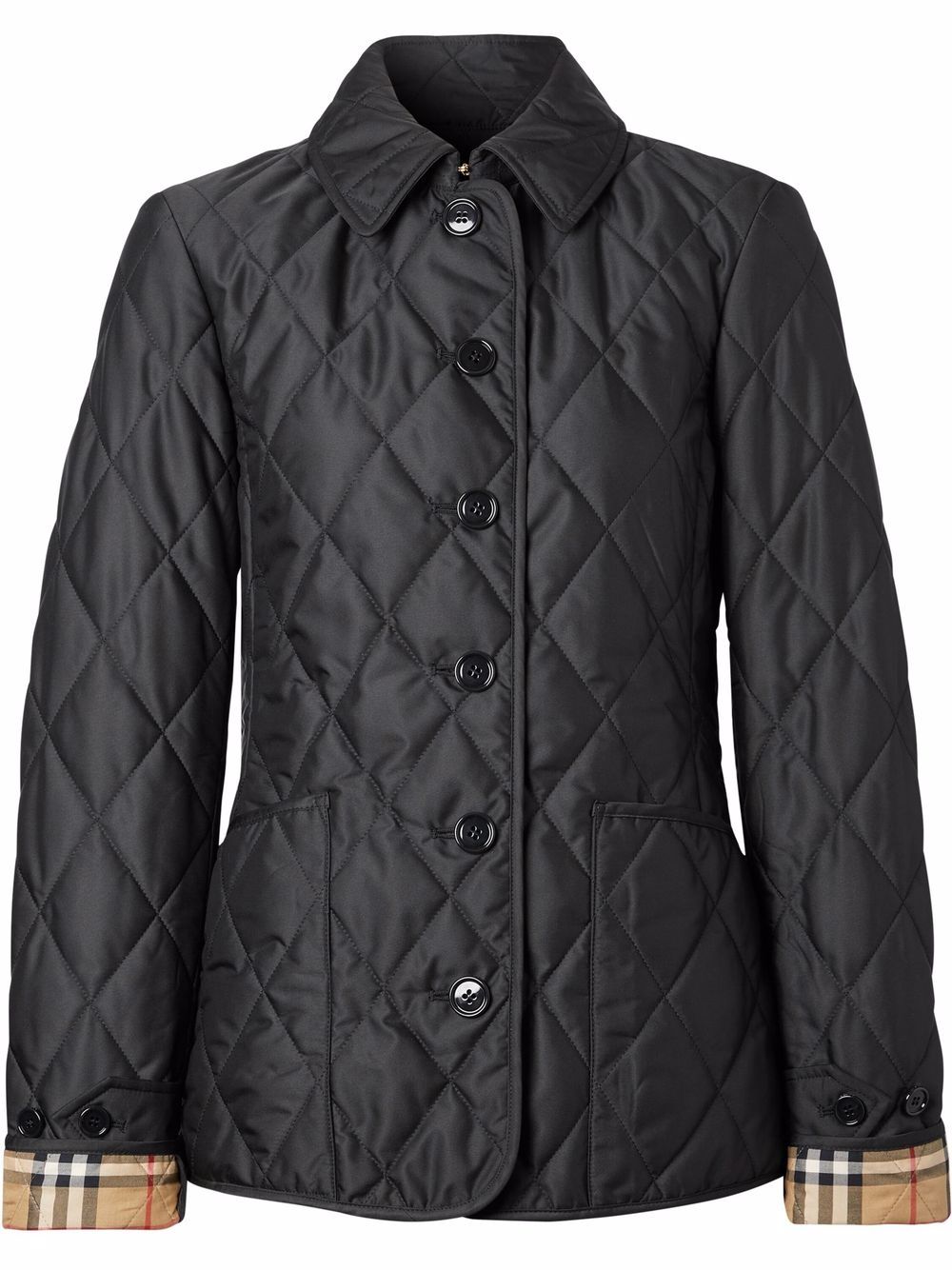 Burberry Diamond Quilted Jacket Black Editorialist