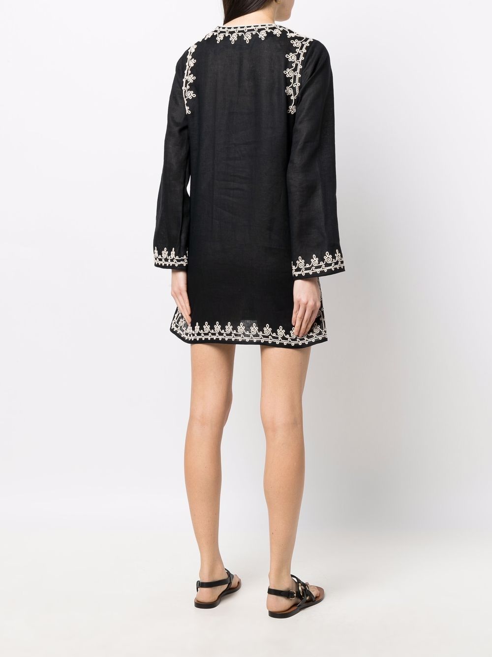 tory burch embroidered tunic dress Tory Burch Black Embroidered Varenne Tunic Dress, Women\'s Size 4 NWOT