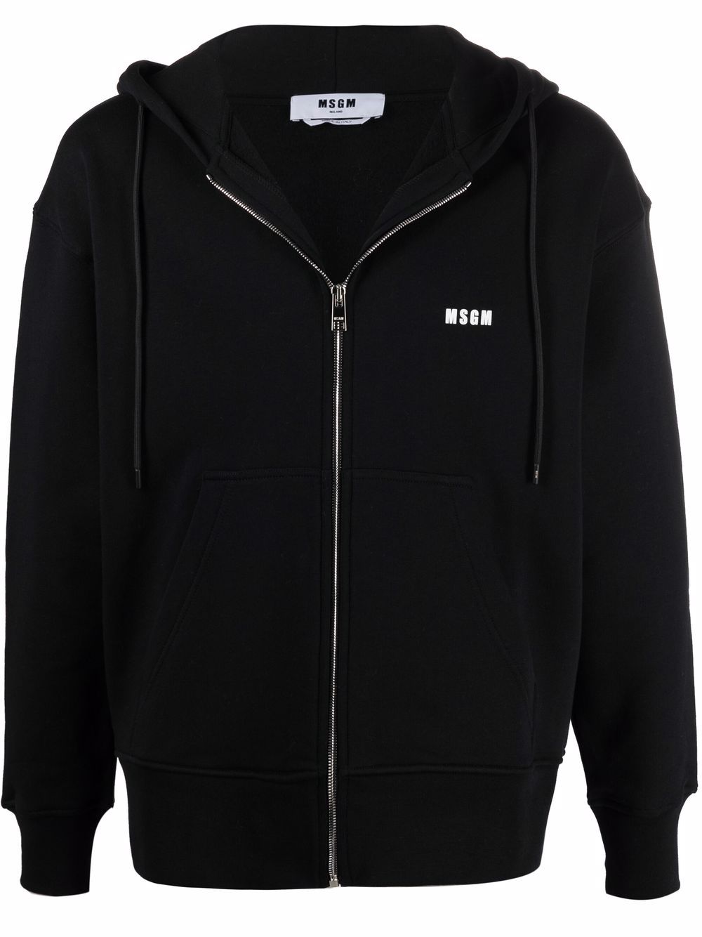 Rrr123 C.V.A Nyc Logo-Print Cotton-Jersey Zip-Up Hoodie 3 In Black