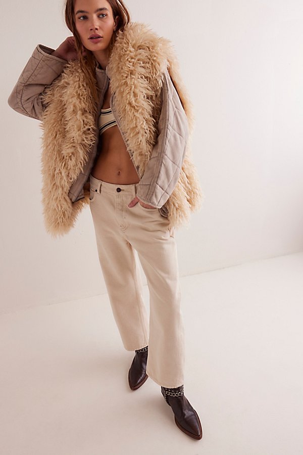 Giacca Trapuntata Free People Taglia S &ndash; Maniche A Kimono, Zip, Militare, Nuova Con Etichetta