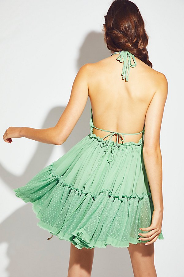 backless ruffle detailing mini dress in ivory Modal Off-Shoulder Ruched Mini Dress in Ivory - S