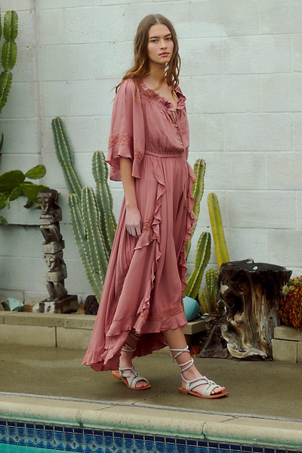Free People Beach Bliss Maxi Dress - Summer Khaki | Editorialist