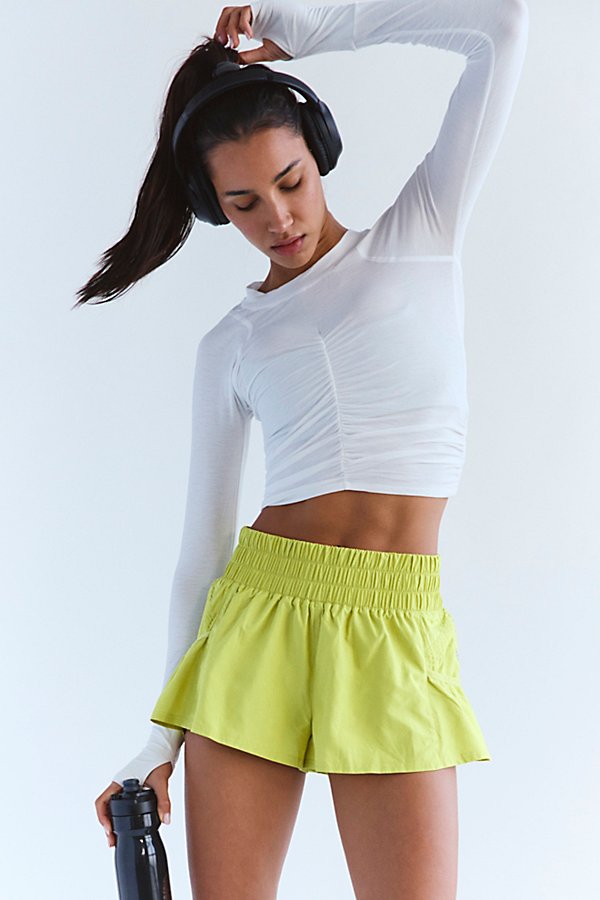 FREE PEOPLE Free People Varsity Blues Printed Shorts