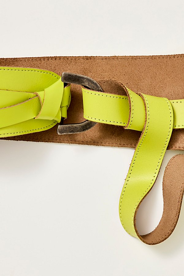 Free People Waltz Leather Waist Belt - Tiger Eye | Editorialist display picture 1