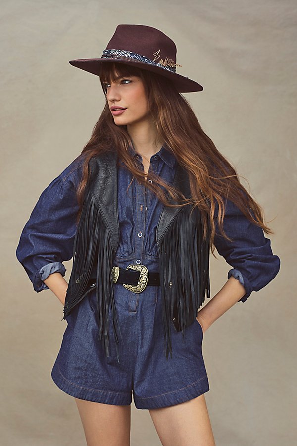 FREE PEOPLE Suede Western Belt