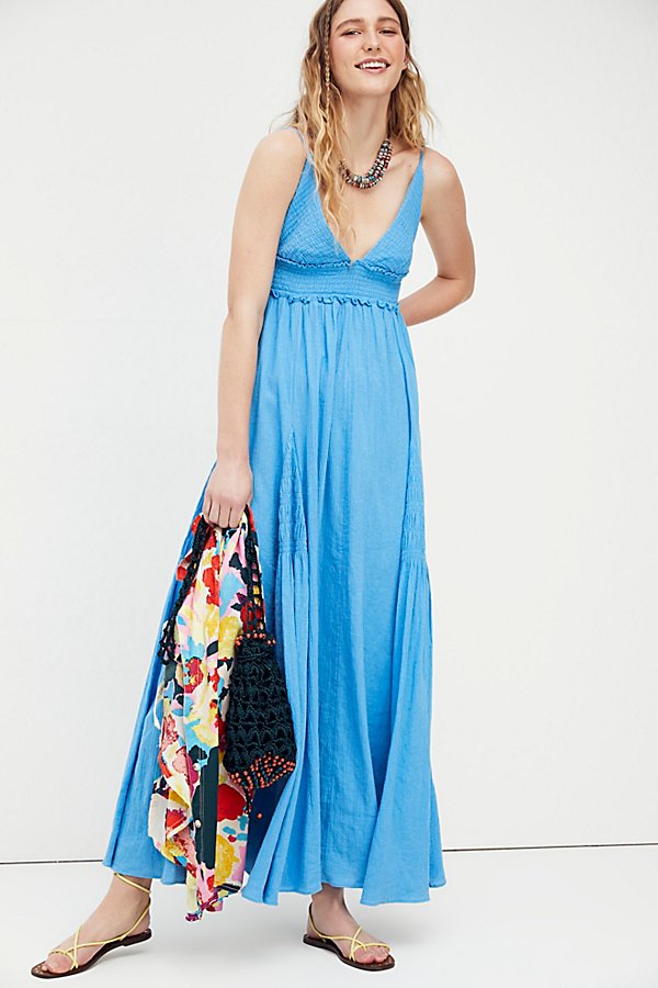 halter neck blue maxi dress Lake