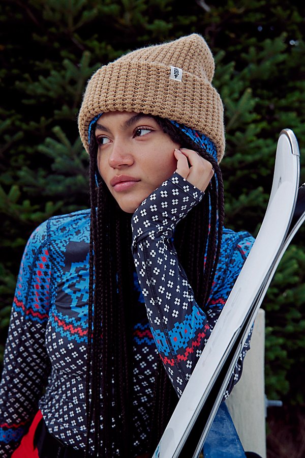 Free People Cool Down Beanie - Tan | Editorialist display picture 3