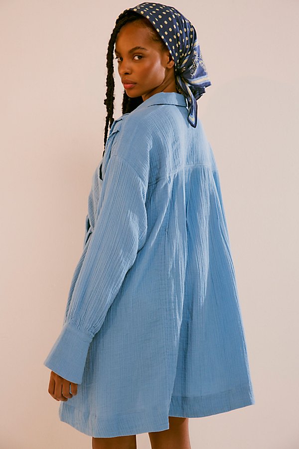 free people voyager shirt dress Free People The Voyager Shirtdress - Celery Juice
