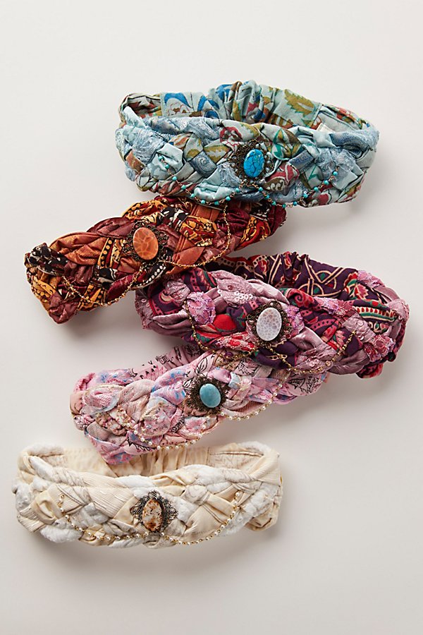 Curried Myrrh Goldie Soft Headband Curried Myrrh Braided Headband | Anthropologie main image 4
