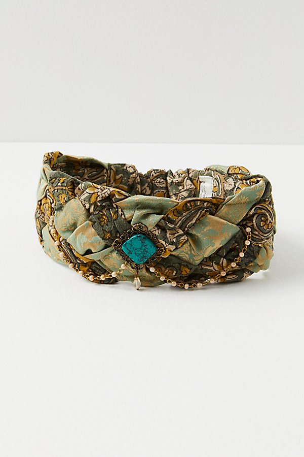 Curried Myrrh x Free People Willa Braided Headband Curried Myrrh Willa Braided Headband - Cinnamon Dolce  main image 4