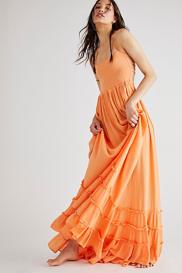 chinese dress ladies Sky Blue Tropical Print Maxi Dress - All Dresses main image 1