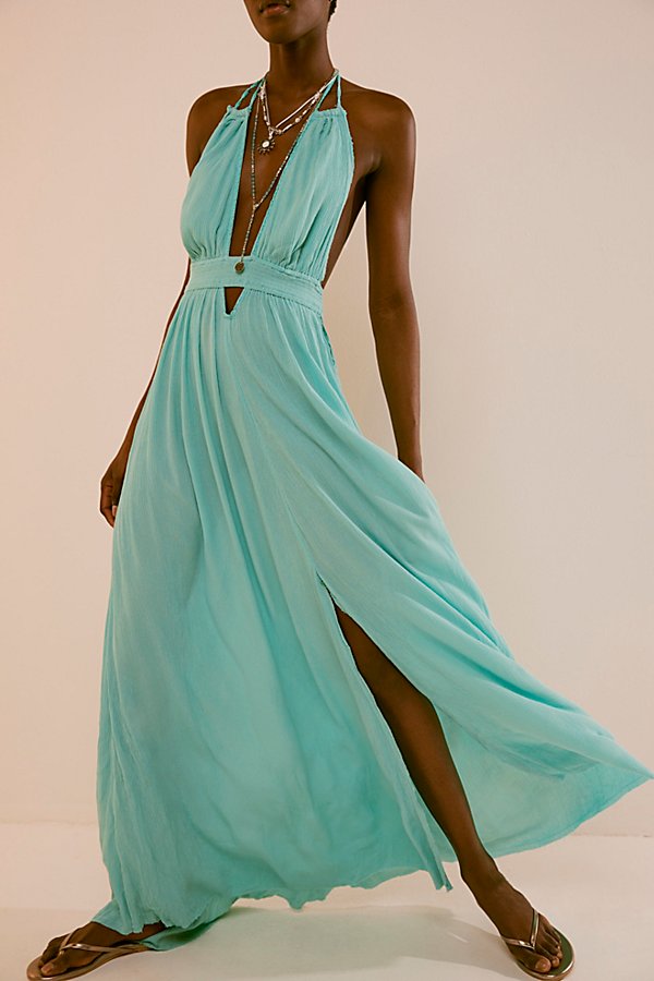 Free People Look Into The Sun Maxi Dress - Apple Pie | Editorialist