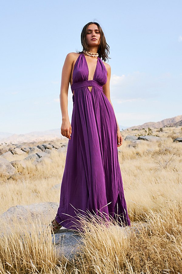 Free People Look Into The Sun Maxi Dress - Apple Pie | Editorialist