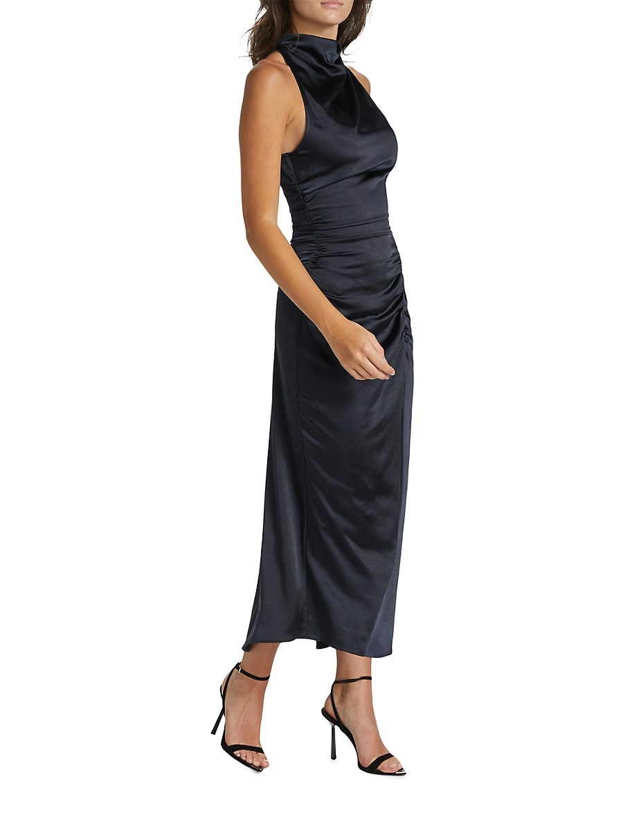 a.l.c. inez satin halter dress A.L.C Inez Satin Halter Dress Whisper White