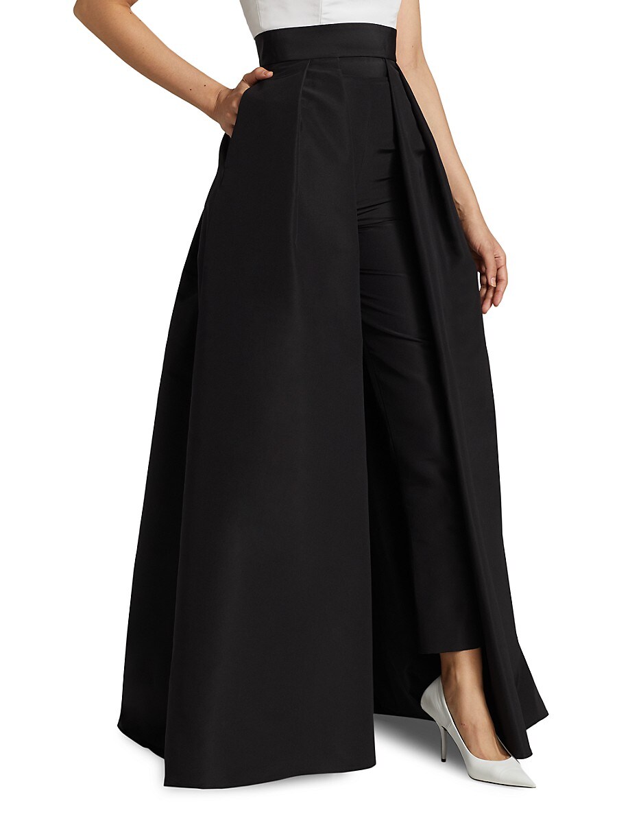 cigarette pants with convertible skirt Alexia Maria Convertible Collection Silk Cigarette Pants & Skirt In Black -  30% Off