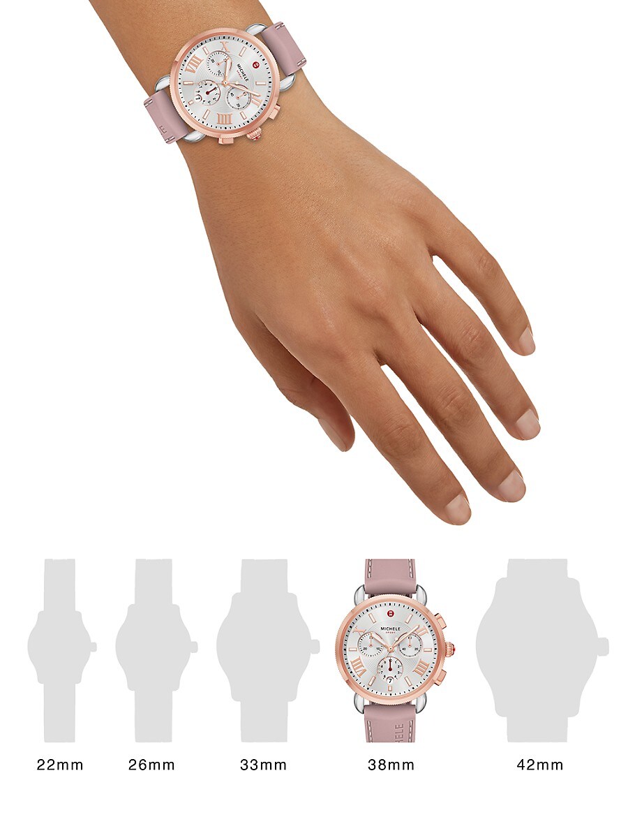Michele Sporty Sport Sail Two-Tone & Silicone Strap  display picture 3