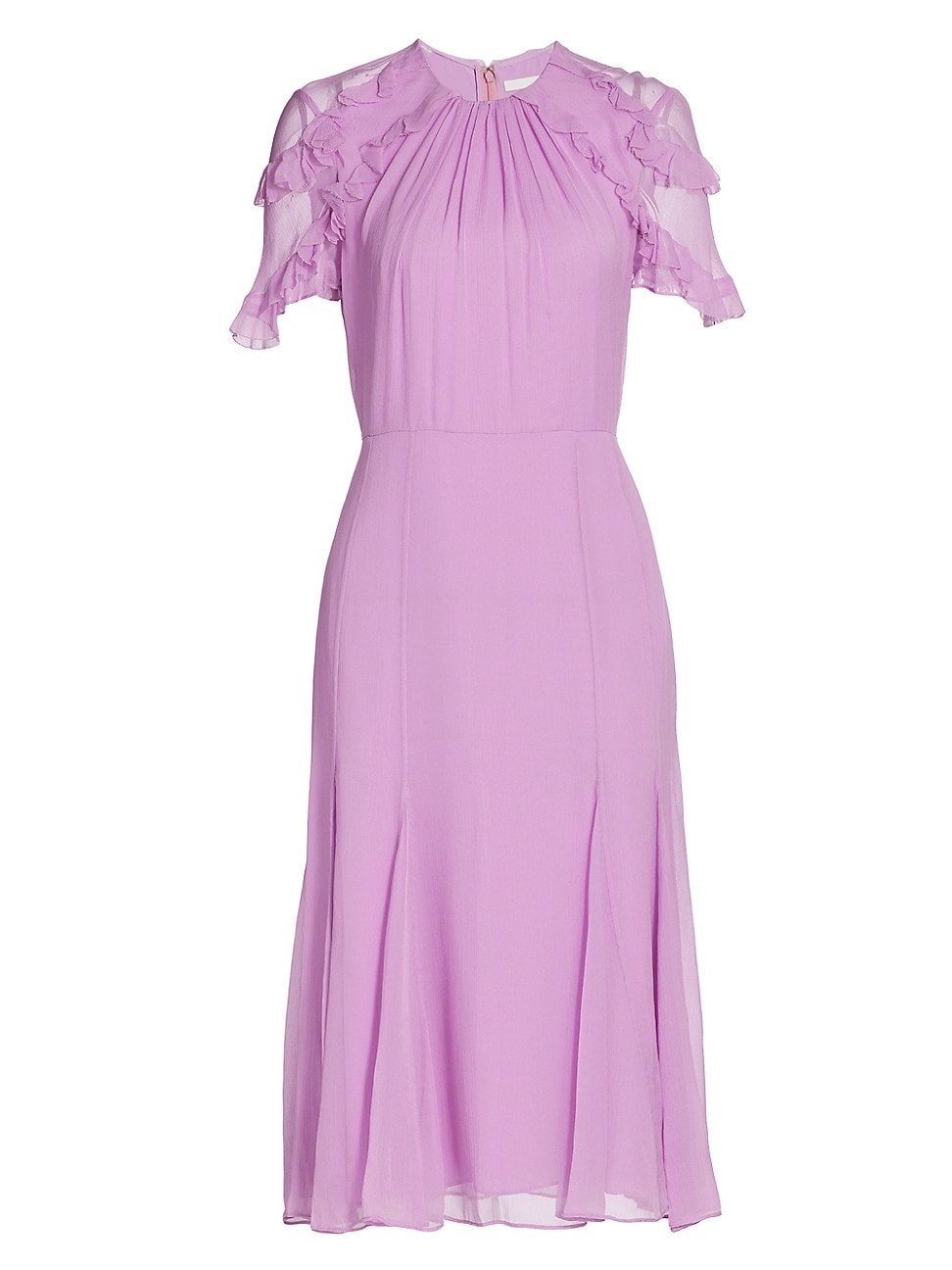 Jason Wu Ruffle Silk Chiffon Midi-Dress In Lavender - 75% Off | Editorialist