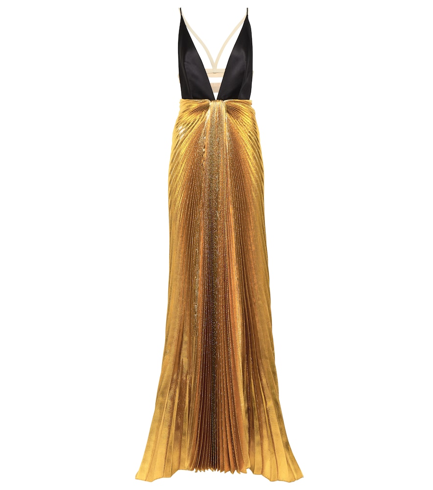 Gucci Pleated Gown - Metallic | Editorialist
