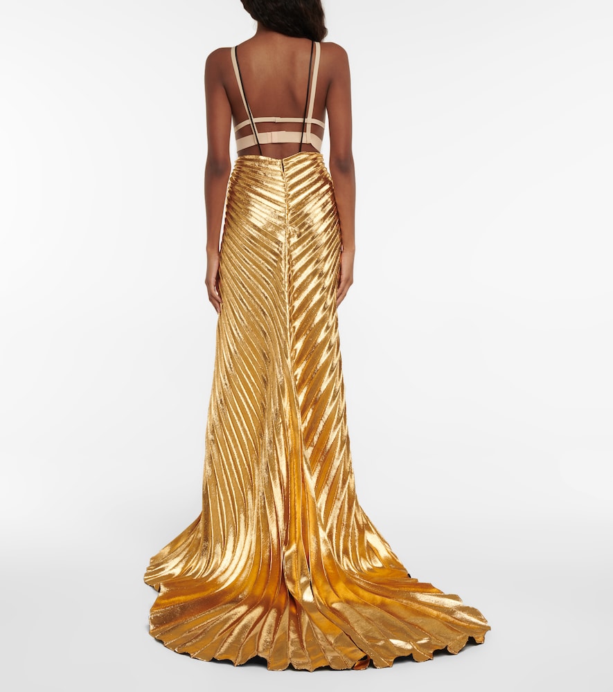 Gucci Pleated Gown - Metallic | Editorialist