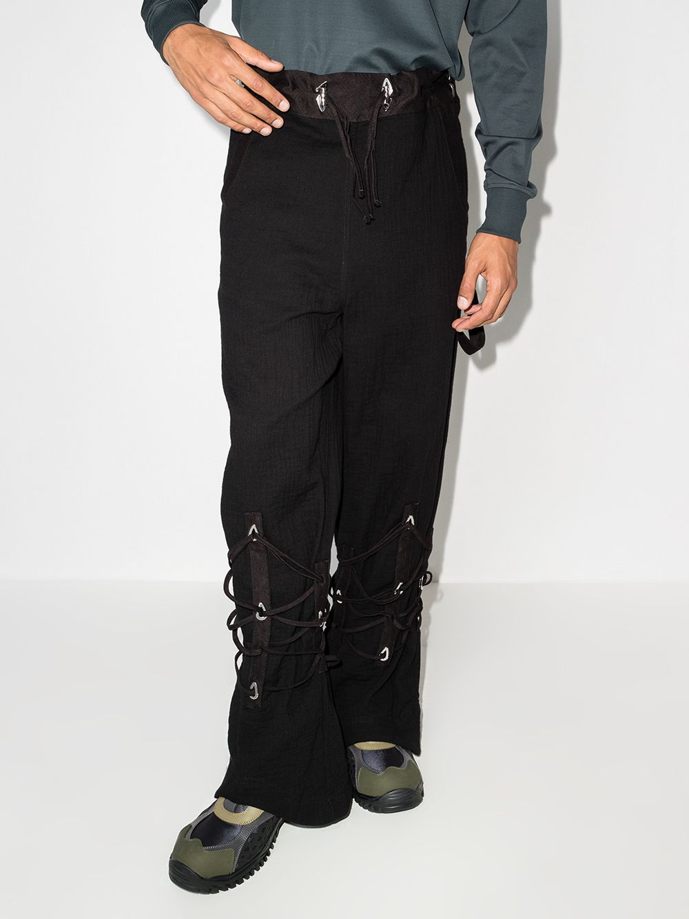 Kiko Kostadinov Frederick Drawstring-Ankle Trousers In Black - 81