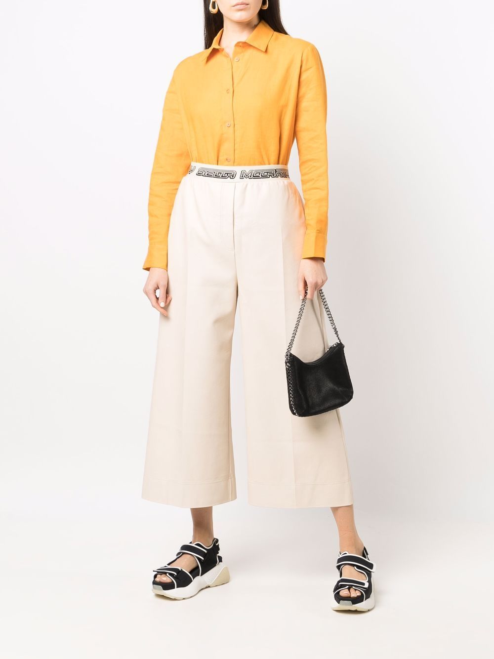 STELLA MCCARTNEY Logo Waistband Cropped Trousers