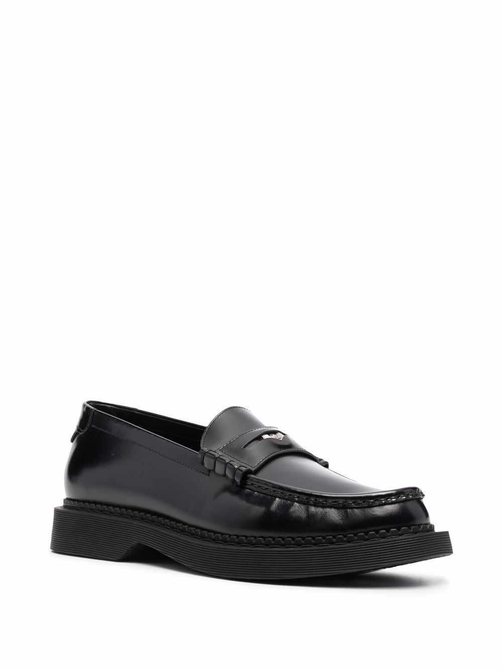 靴 SAINT LAURENT teddy penny loafer 40 Saint Laurent Teddy Penny Loafers - Black | Editorialist