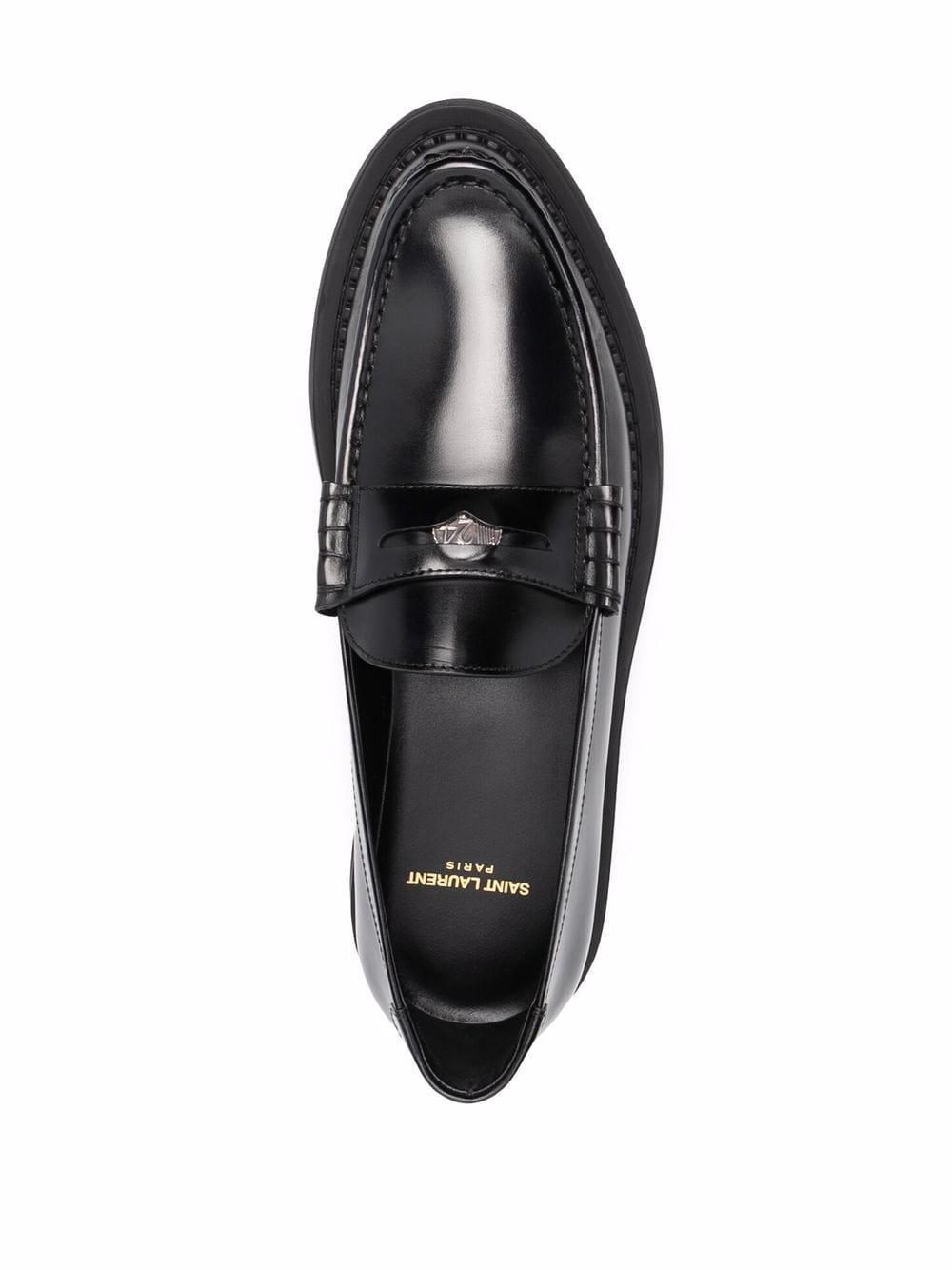 Saint Laurent Teddy Penny Loafers - Black | Editorialist