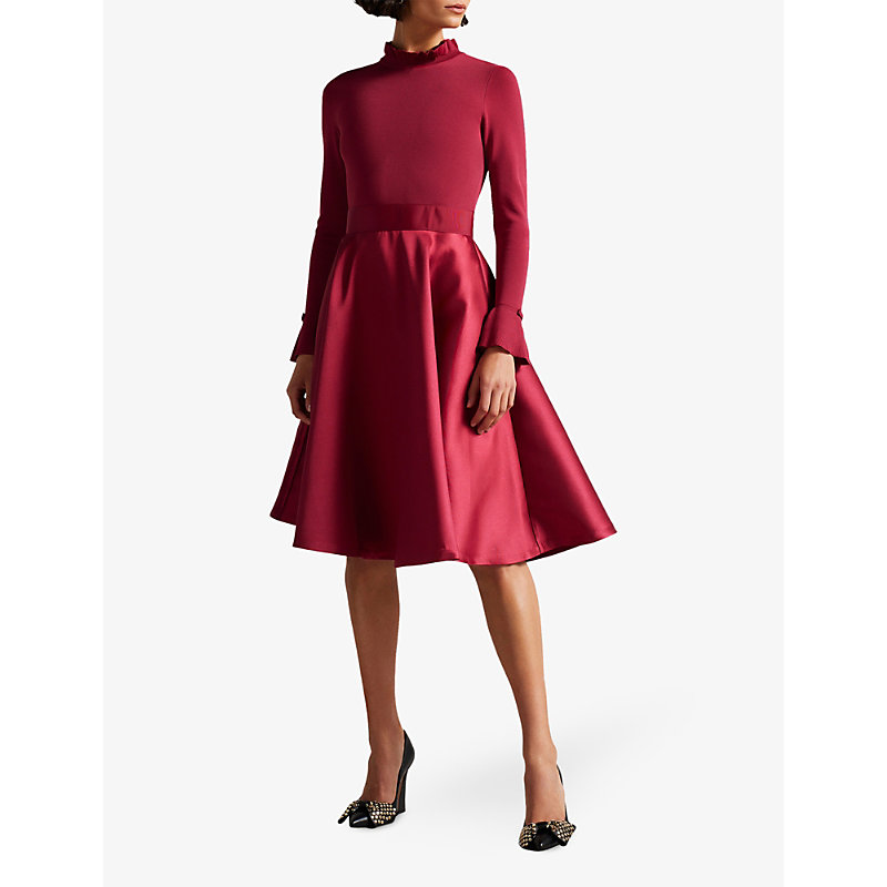 ted baker zadi dress pink Ted Baker Pink Zadi Knitted Frill Full Skirt Dress size 3/Uk12. Worn Once