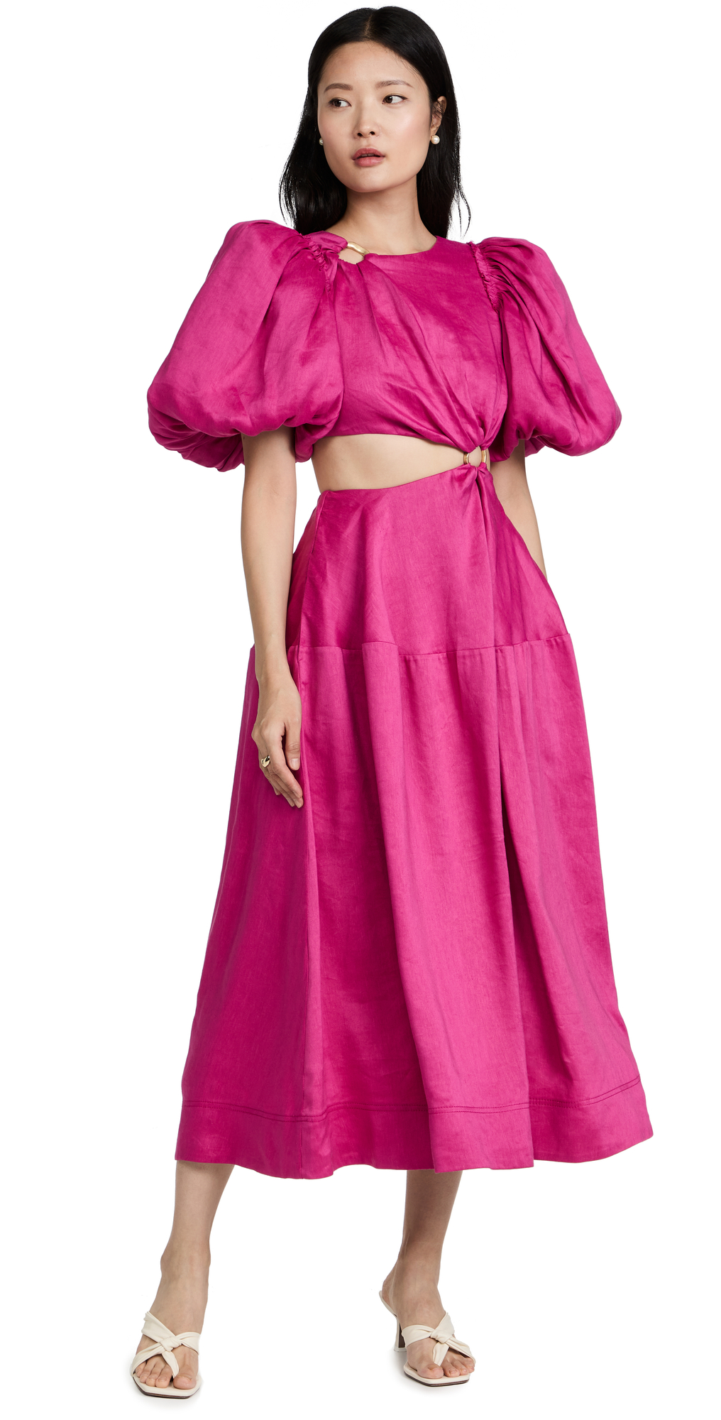 knee length dresses for ladies Mimosa Cut Out Midi Dress