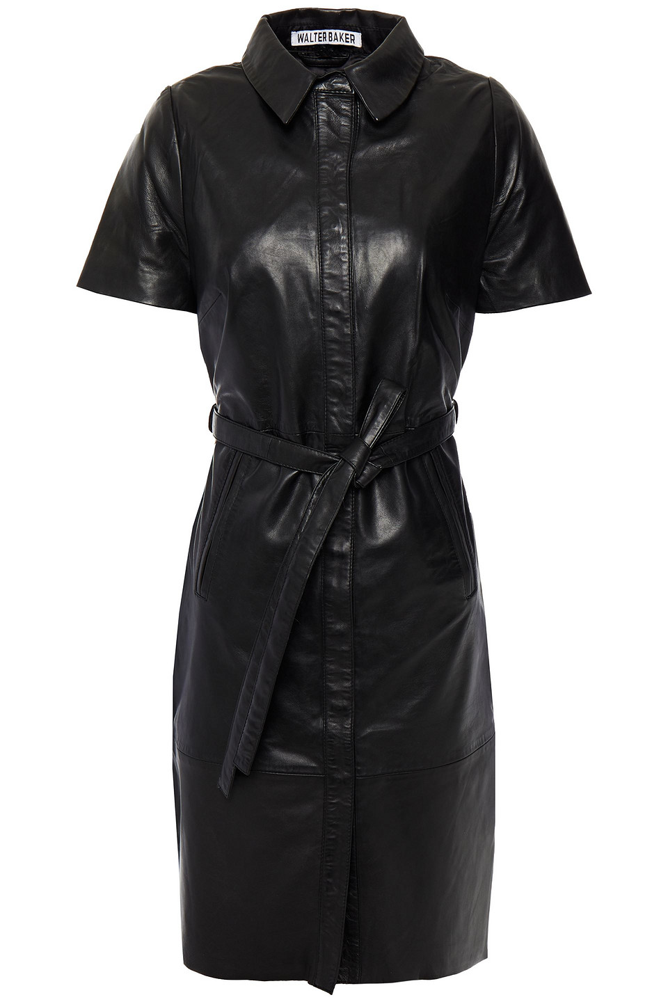 walter baker leather dress Chloe Belted Mini Shirt In Black - 55% Off Stretch leather