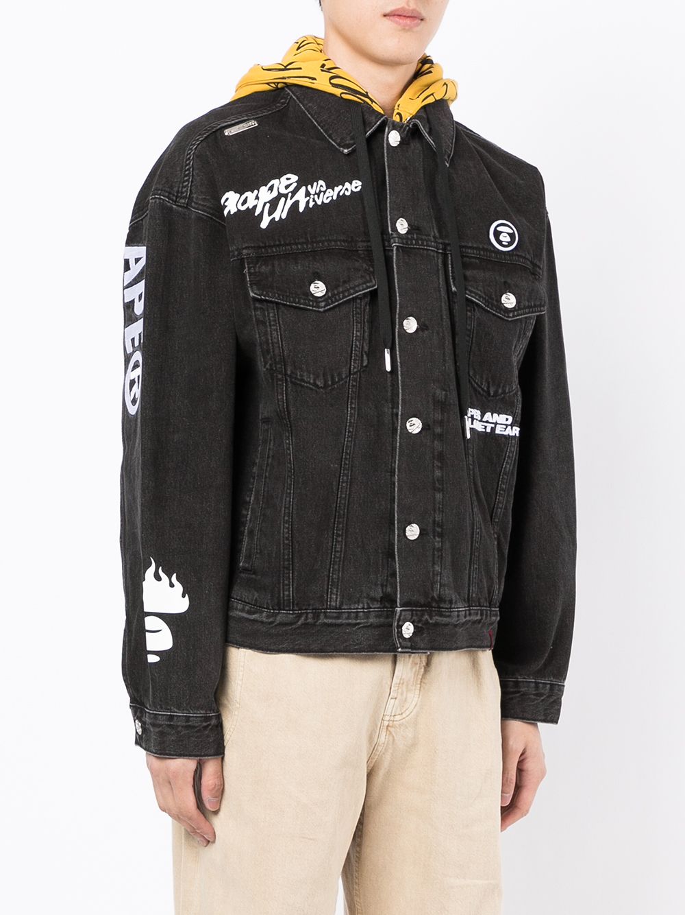 ジャケット・アウター AAPE BY A BATHIN APE Hooded Denim Jacket AAPJKM7679XXNBLL-pdp-1.jpg?v=